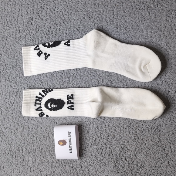 Bape | Underwear & Socks | Bape Crew Socks Ape Head Logo Mens Womens ...